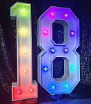 4ft light up numbers for hire in Leeds - Partybooth 360